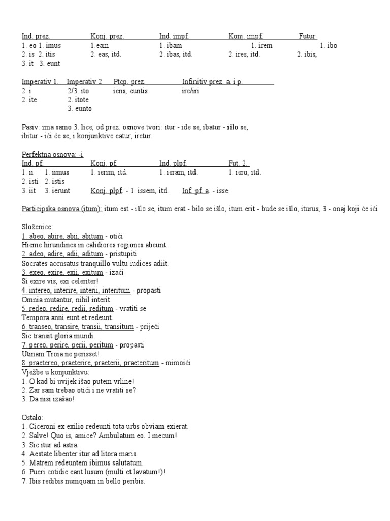 Nepravilni Glagoli | PDF