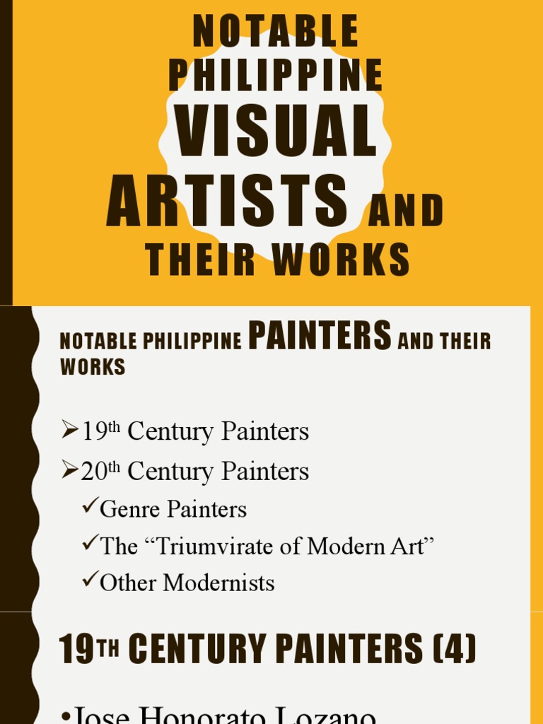 Notable Philippine Visual Artists and Their Works | PDF | Paintings ...