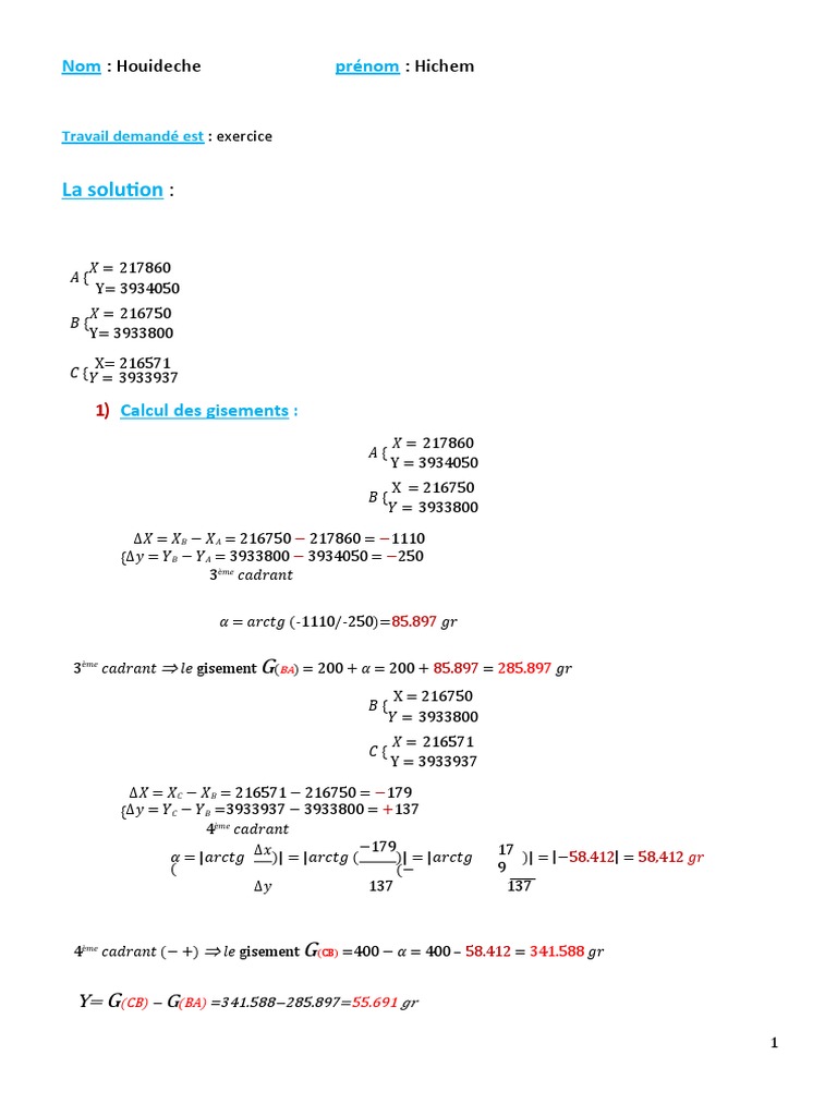 Solution Exercice Calcul Manuel Trace en Plan | PDF | Géométrie | Géométrie