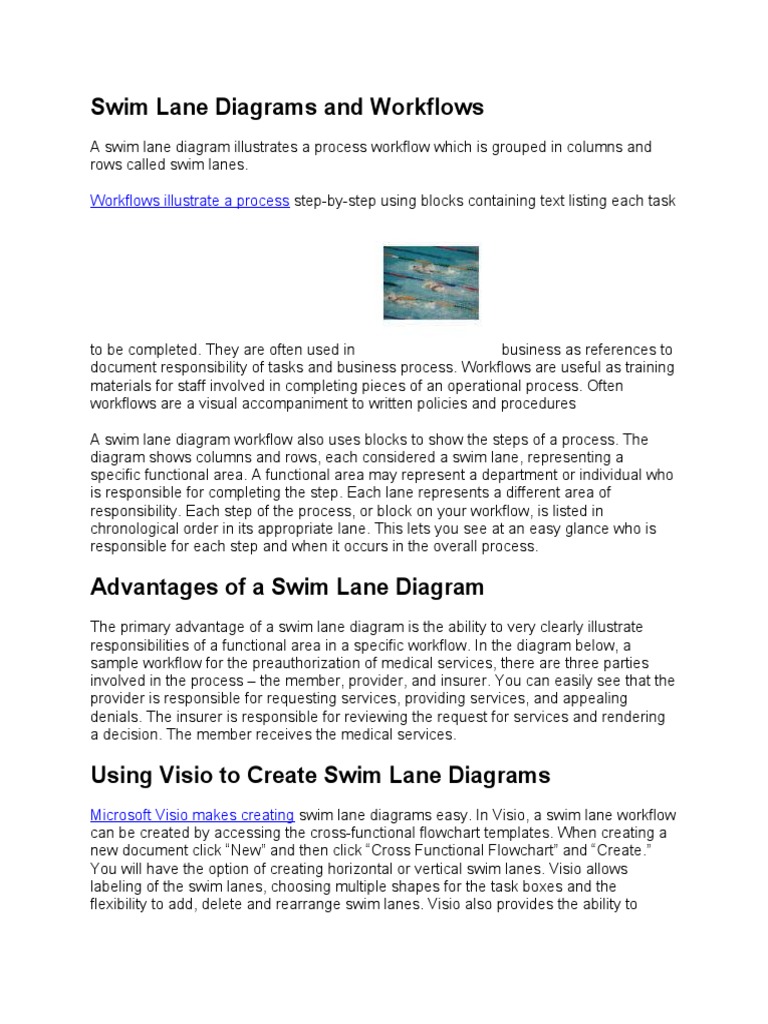 Swim Lane Diagrams and Workflows | PDF | Software | Computer Science