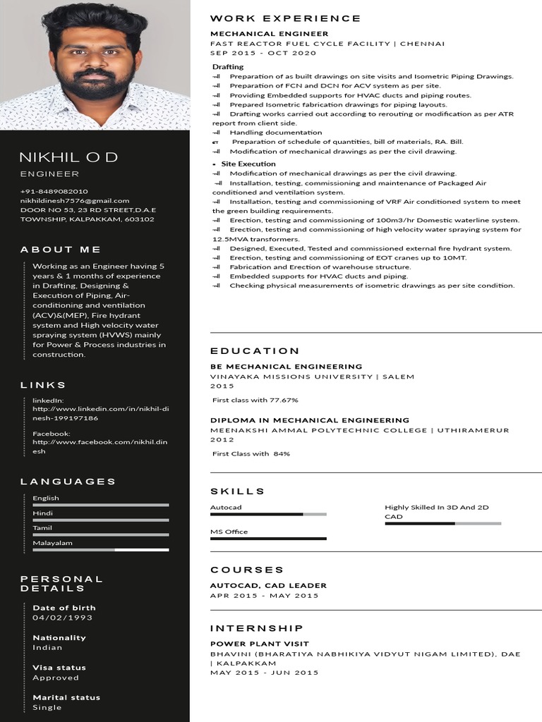 Nikhil Resume Model 2 | PDF | Engineering | Nature