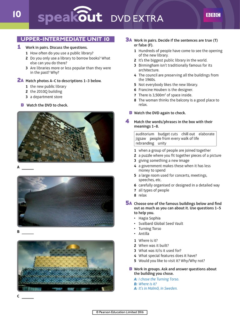 Speakout DVD Extra Upper Intermediate Unit 10 | PDF