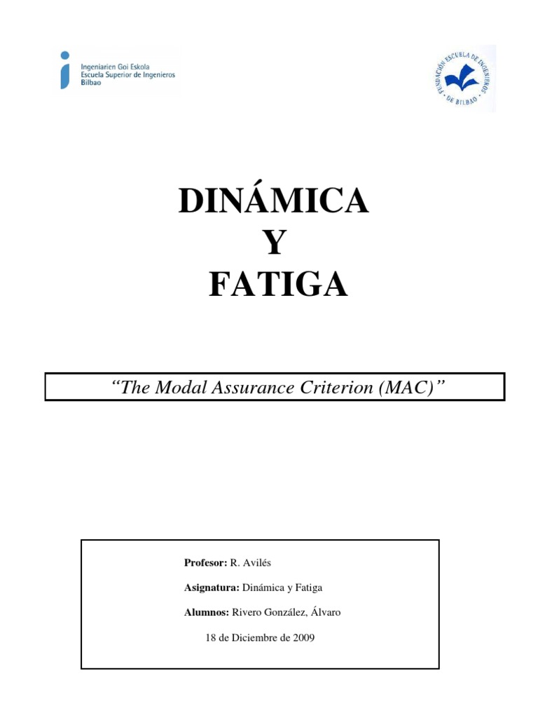Modal Assurance Criterion Overview | PDF | Matrix (Mathematics ...