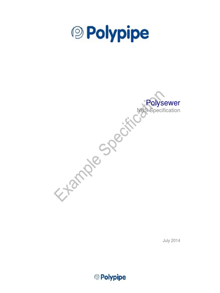 Polysewer NBS Speification July 2014 | PDF | Pipe (Fluid Conveyance ...