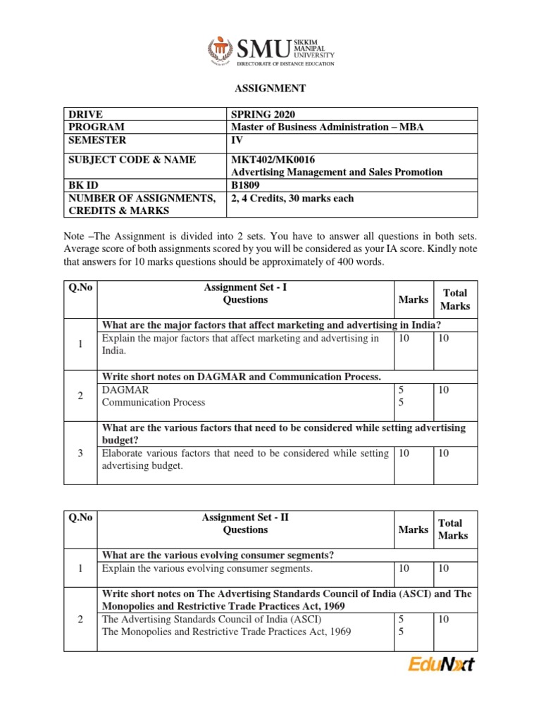 MKT 402 | PDF | Advertising | Promotion And Marketing Communications