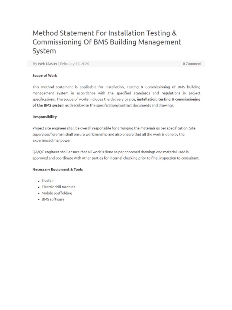 T&C BMS | PDF