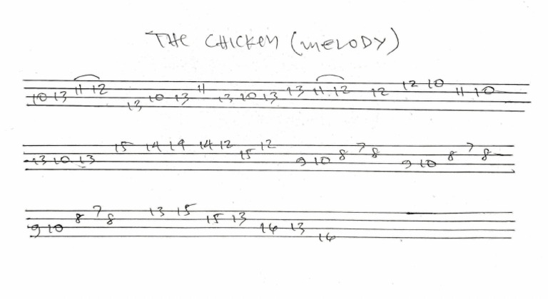 The Chicken (Melody) | PDF