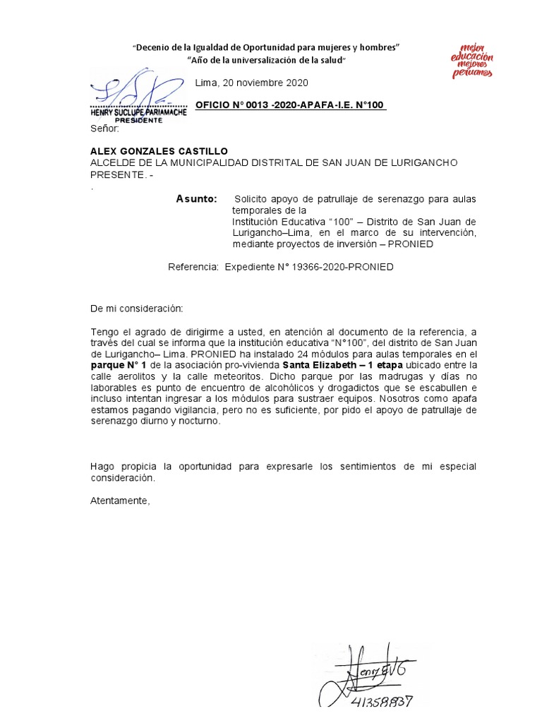 Solicito Apoyo | PDF