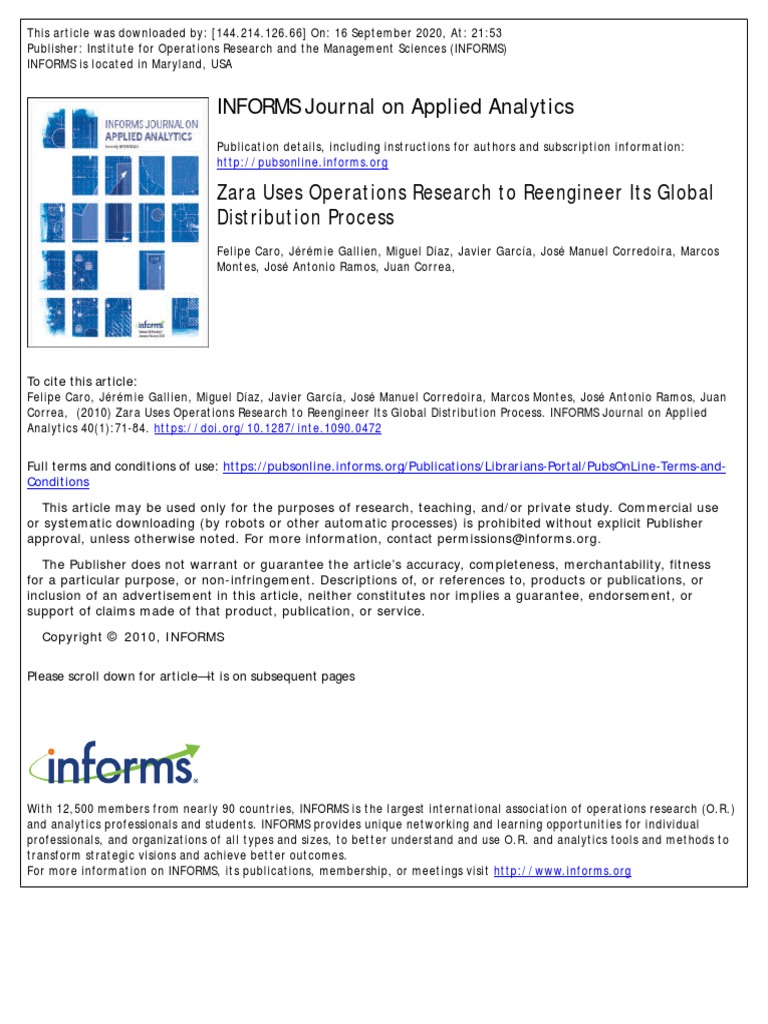 Zara | PDF | Inventory | Forecasting