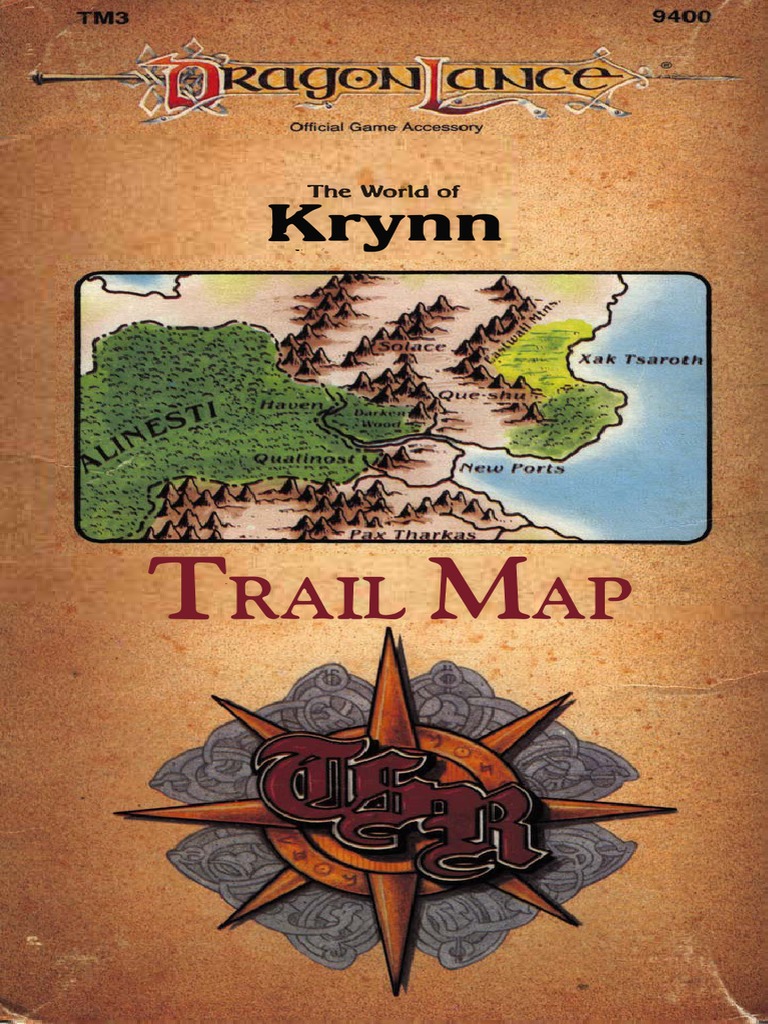 The World of Krynn Trail Map | PDF | Dragonlance | Dragon
