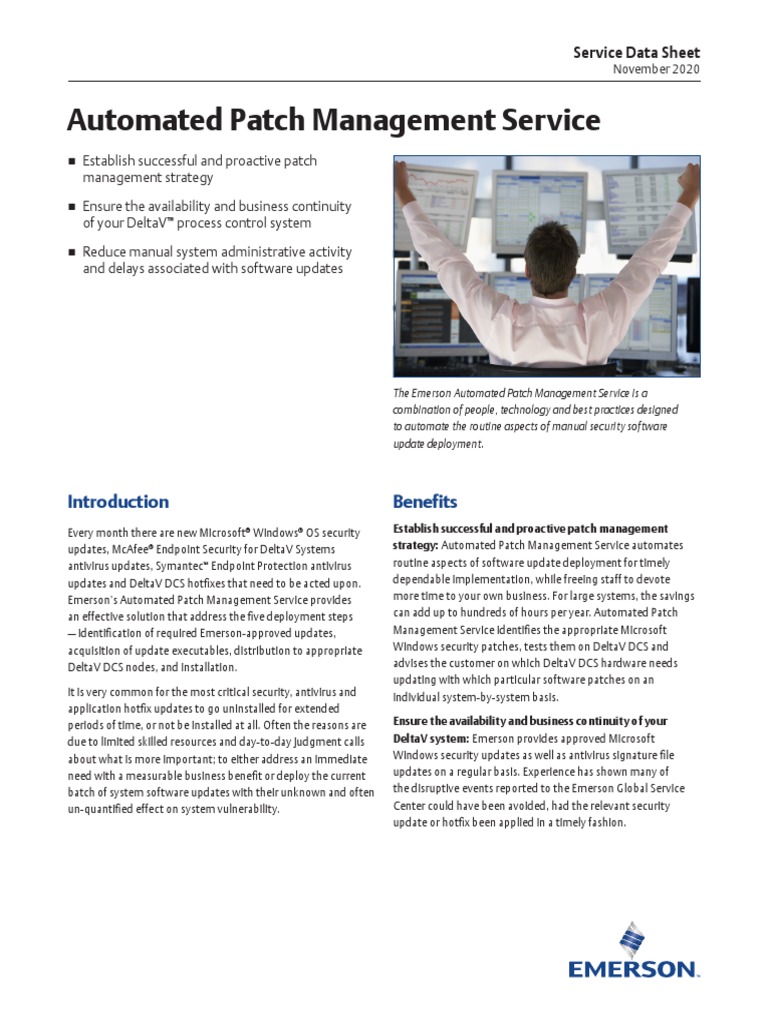 Emerson Automated Patch Management Service | PDF | Computer Security ...