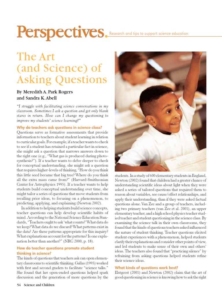 The Art of Asking Questions | Download Free PDF | Science Education ...