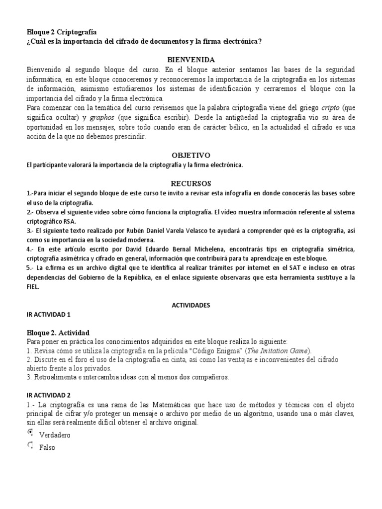 Importancia criptografía y firma electrónica | PDF | Criptografía | Cifrado