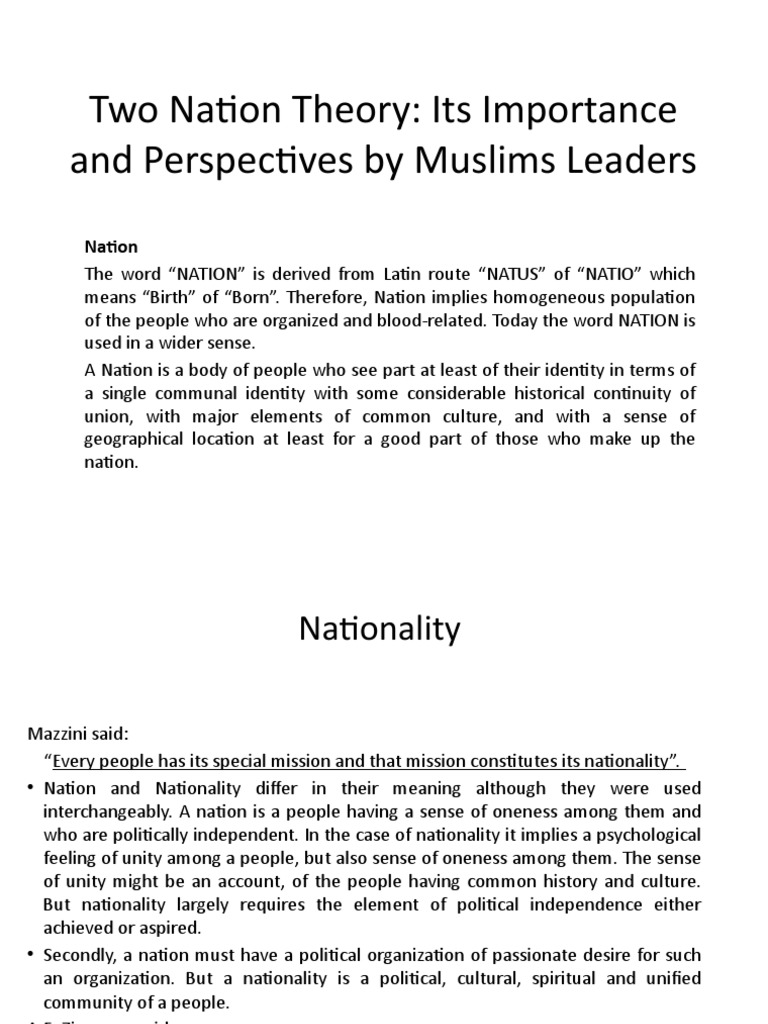Evolution of Two Nation Theory | PDF | Abrahamic Religions | Qur'an