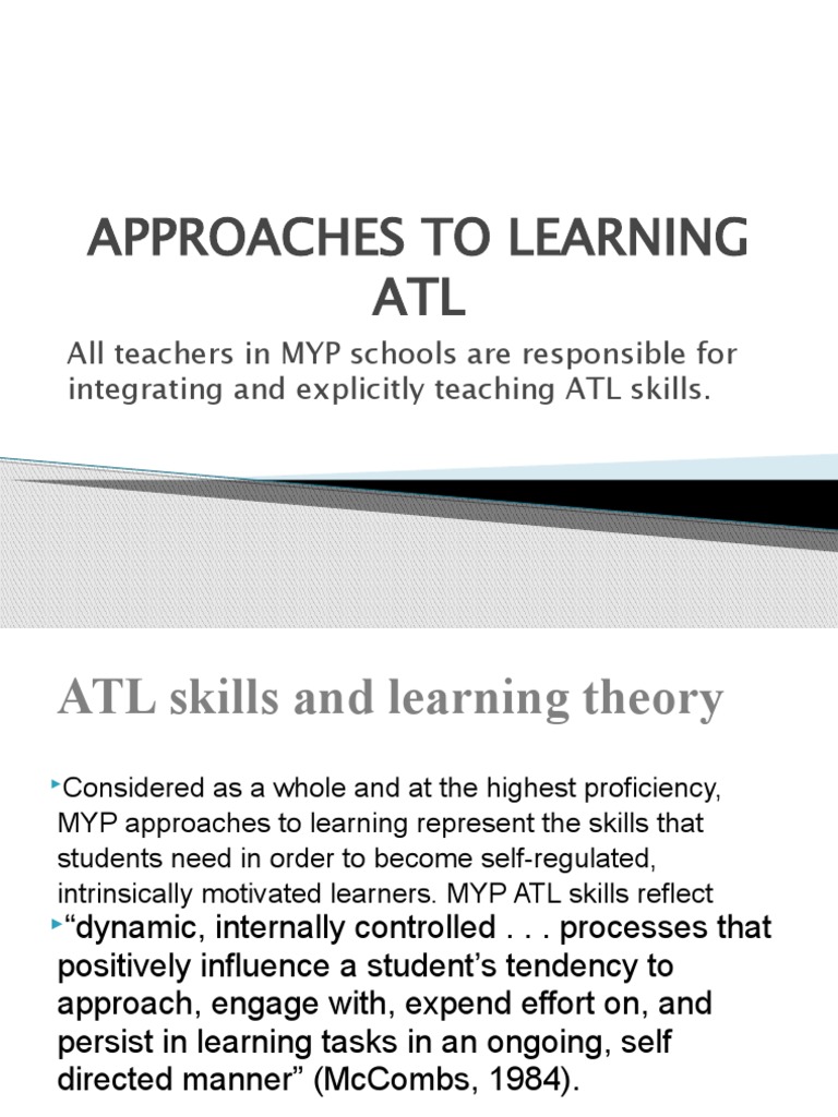 Approaches To Learning | PDF | Metacognition | Learning