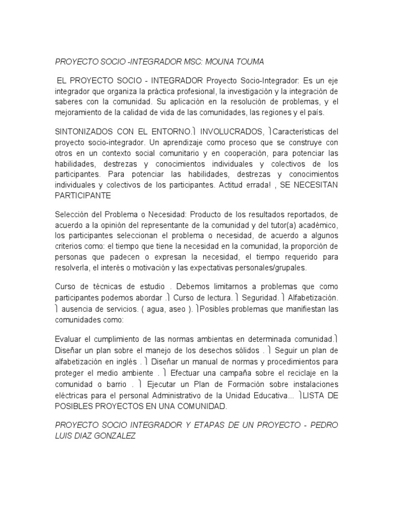 Proyecto Socio Integrador | PDF | Análisis FODA | Planificación