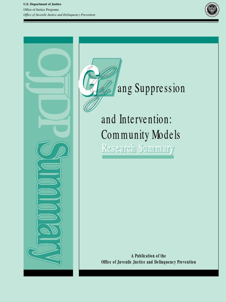Gang Suppression and Intervention Community Models | PDF | Juvenile ...