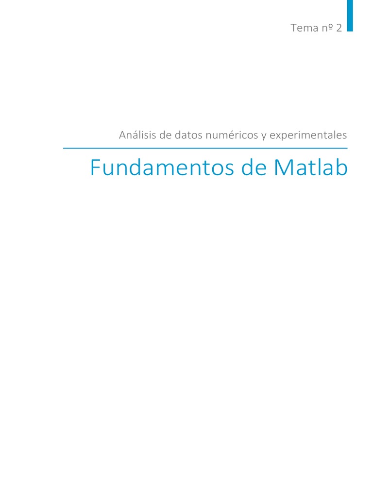 Tema2-Fundamentos de Matlab | PDF | Matlab | Matriz (Matemáticas)