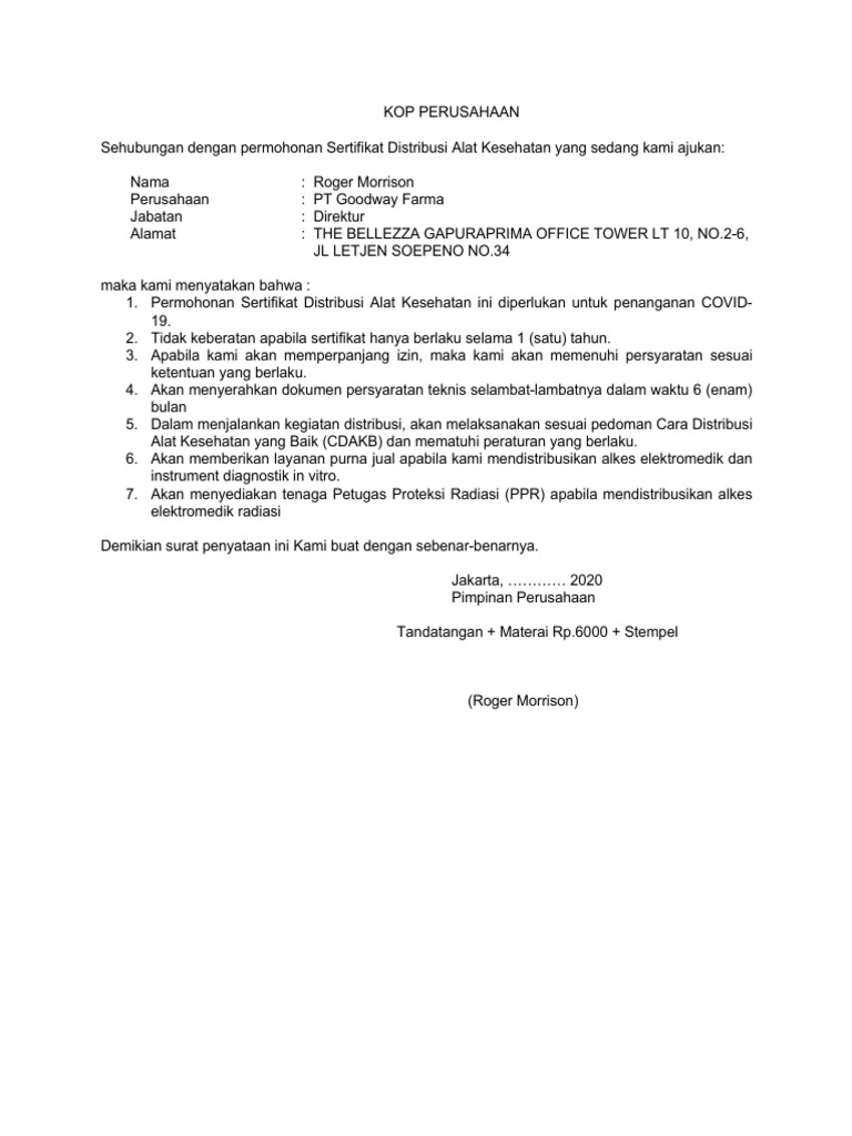 Pernyataan Komitmen SDAK | PDF