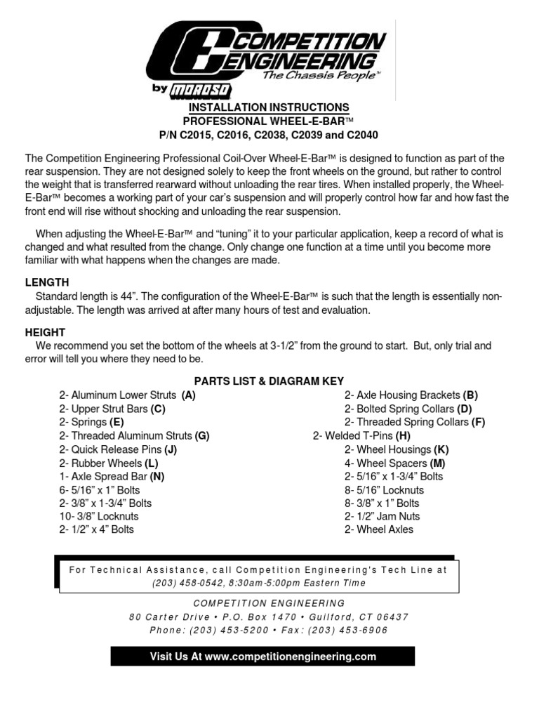 Professional Wheel-E-Bar Guide | PDF | Axle | Screw
