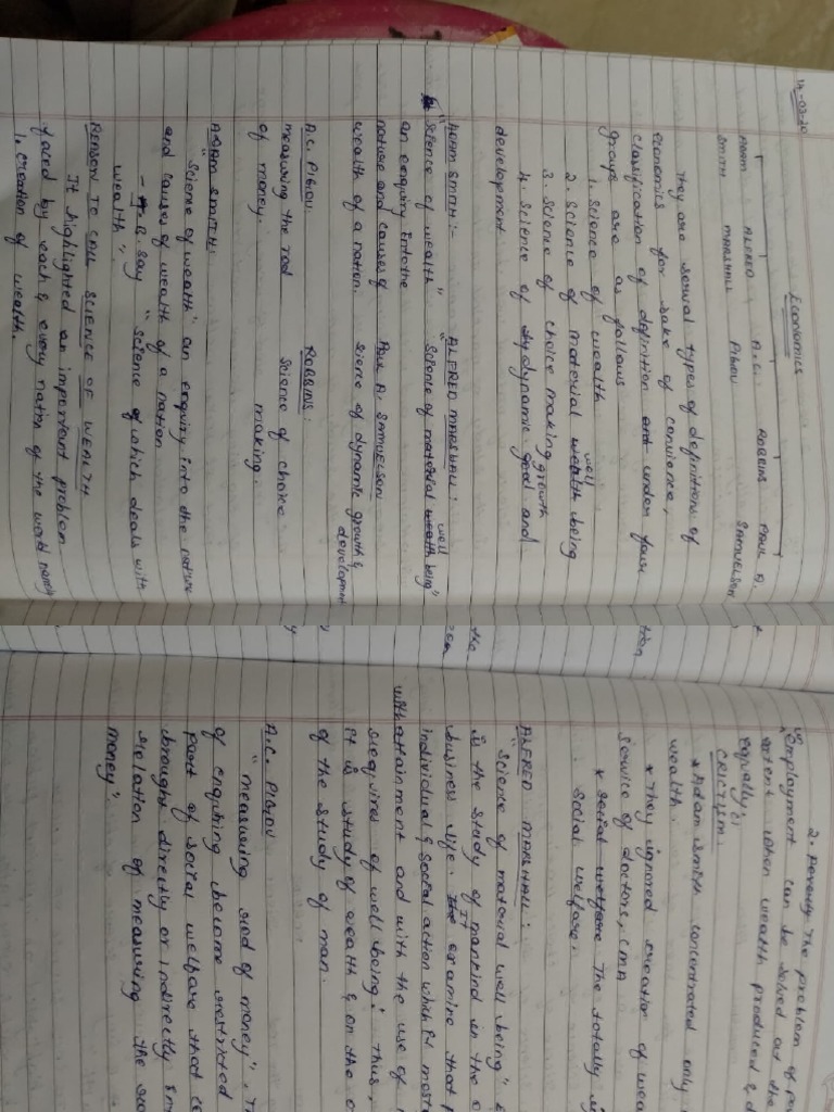 Cma Foundation Economics Notes | PDF