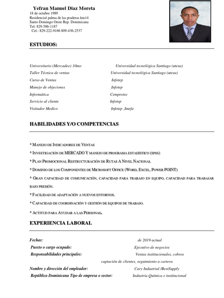 Yefran Manuel Diaz M - 2 | PDF | República Dominicana | Business