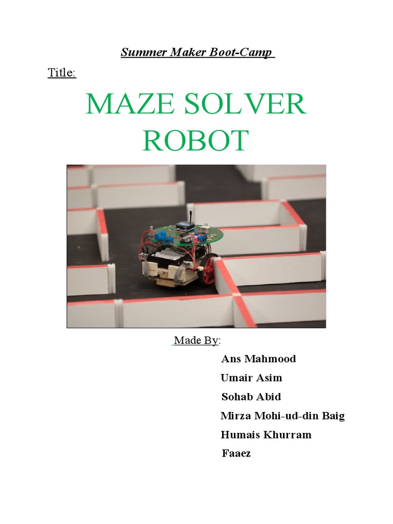 Maze Solver Robot | PDF | Arduino | Ultrasound