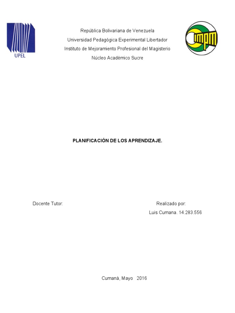 Portada UPEL | PDF | Constructivismo (filosofía de la educación ...