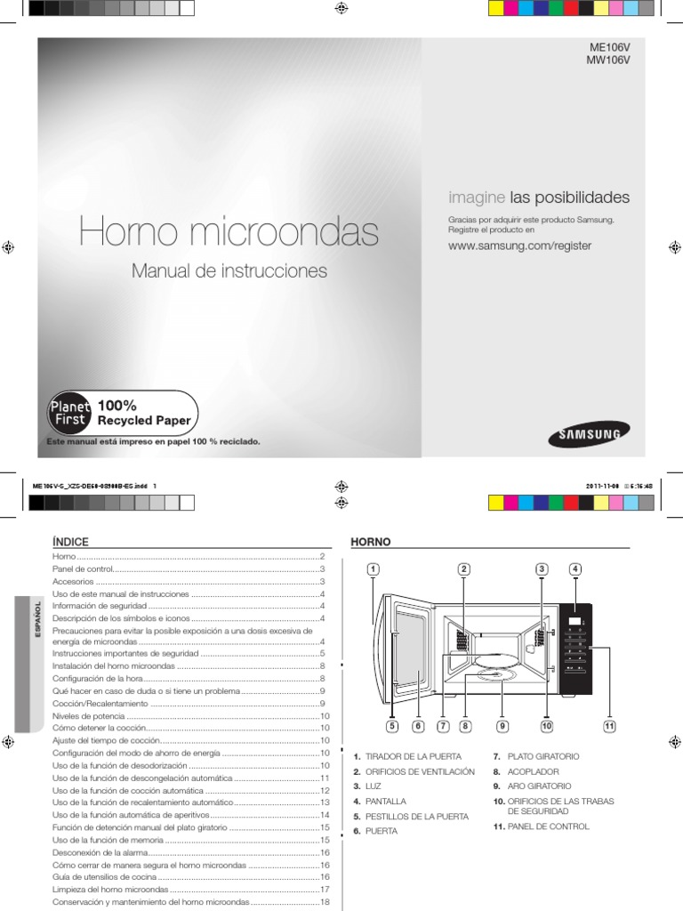 Me106v S XZS | PDF | Enchufes y tomas de corriente alterna | Horno
