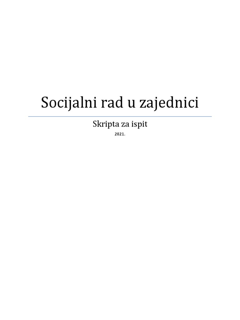 Zajednica Skripta Za Ispit 2021. | PDF