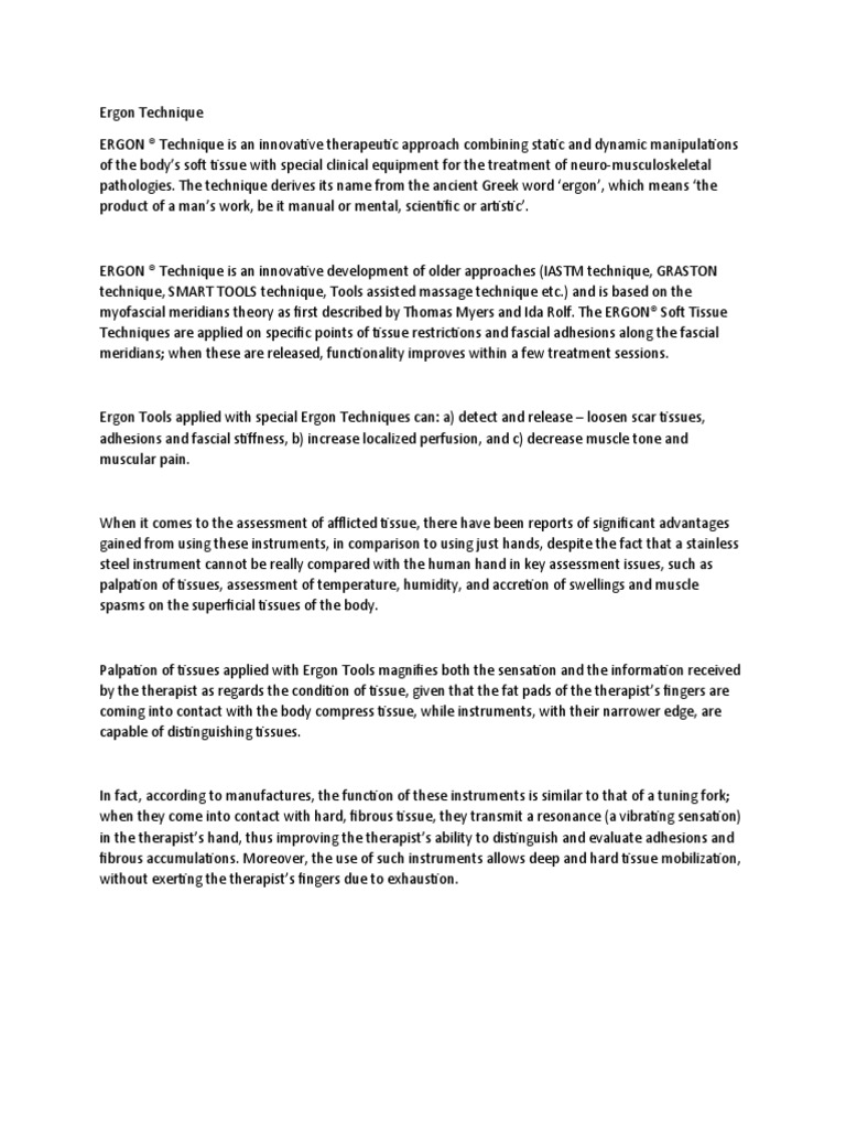 Ergon Technique | PDF