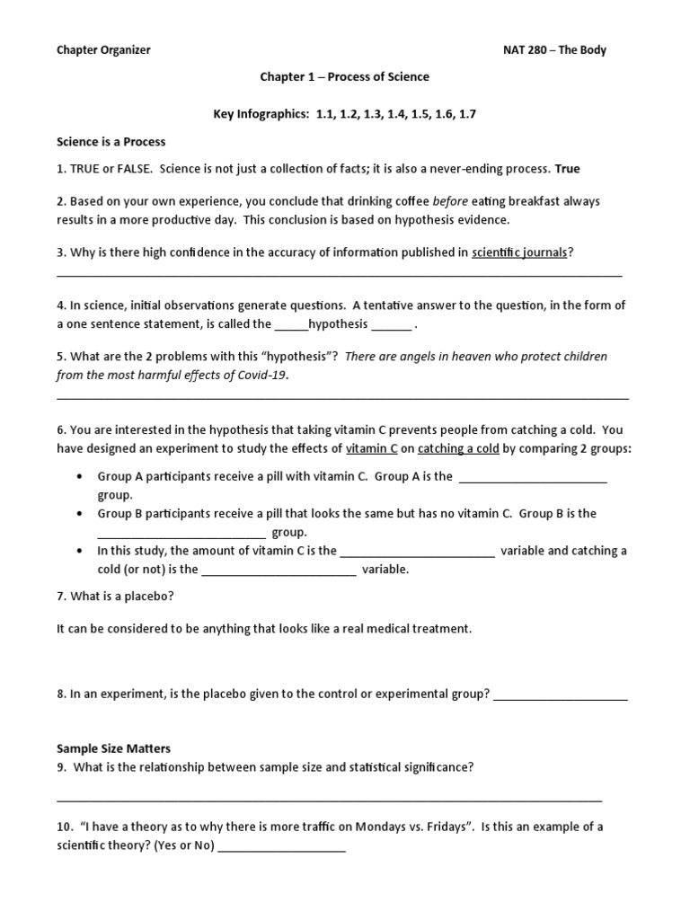 Chapter 1 - Process of Science Key Infographics: 1.1, 1.2, 1.3, 1.4, 1. ...
