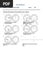 12 Hour 24 Hour Clock Grade 4 Maths Resources Printable Worksheets w3 | PDF