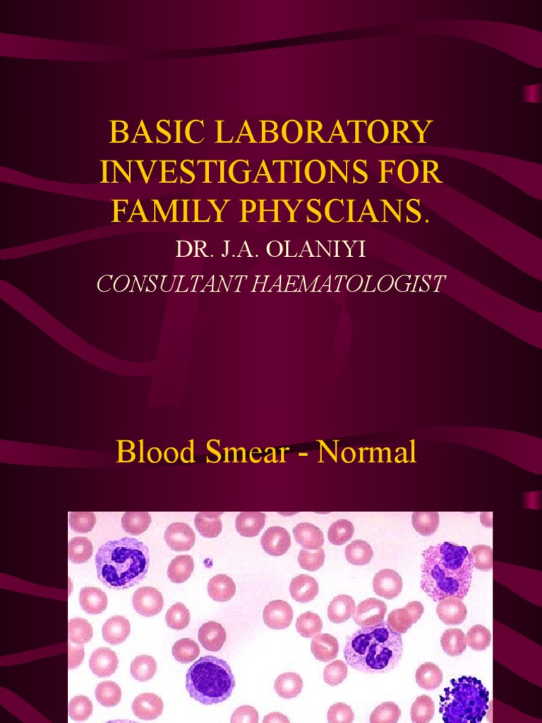 Basic Lab Investigations | PDF | Coagulation | Anemia