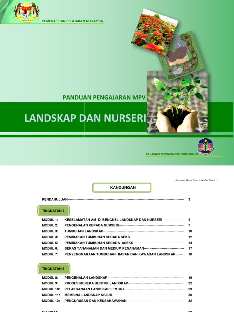 Panduan Guru Landskap Dan Nurseri LENGKAP | PDF