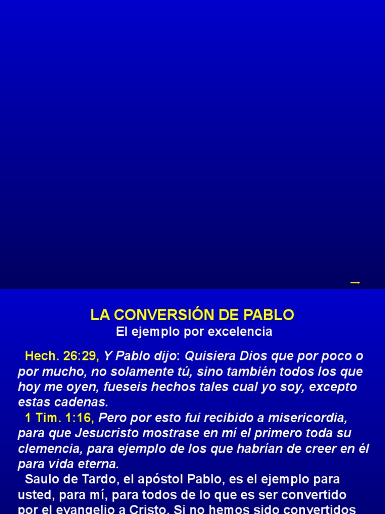 P521 - La Conversión de Pablo | PDF | Pablo el apóstol | Salvación