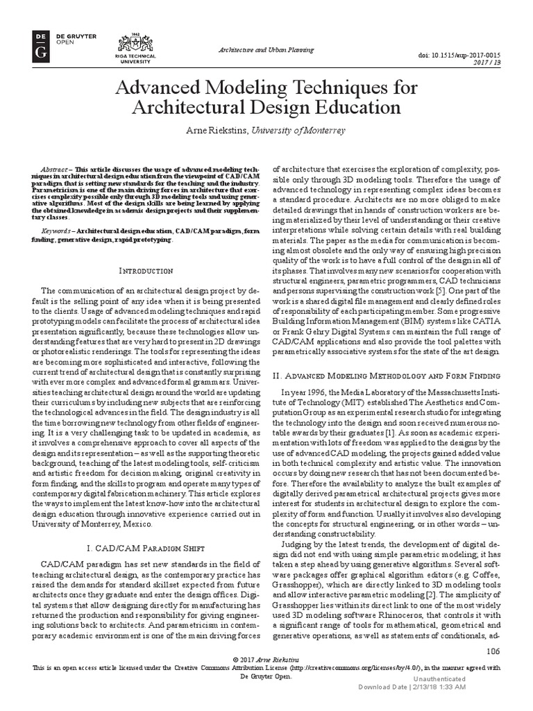 Advanced Modeling Techniques For Architectural Des 2 | PDF | Design ...