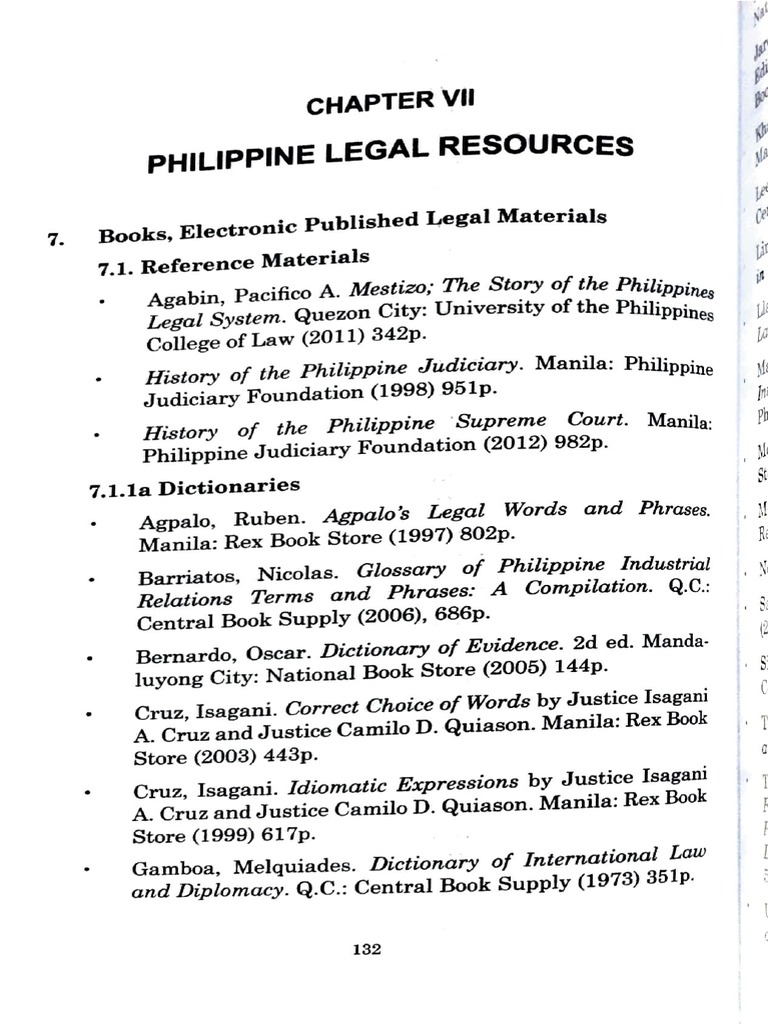 Philippine Legal Resources: 7. Books, Electronic Published Legal ...