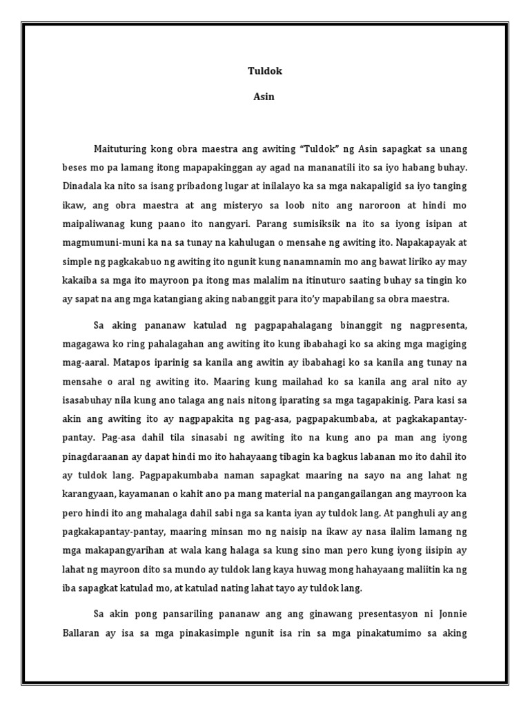 Uhay NG Isang Tuldok | PDF