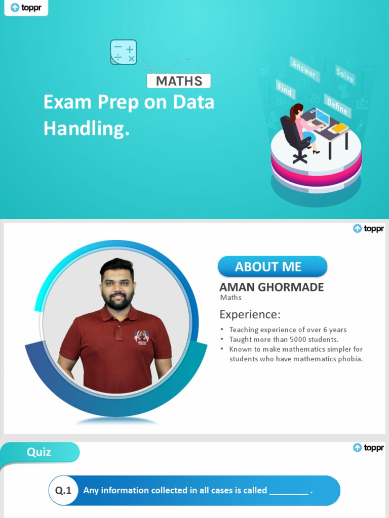 Exam Prep On Data Handling Class 8th1611923885.309429 | PDF ...