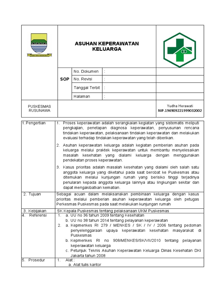 Sop Askep Keluarga | PDF | Pengembangan Diri | Kesehatan Holistik