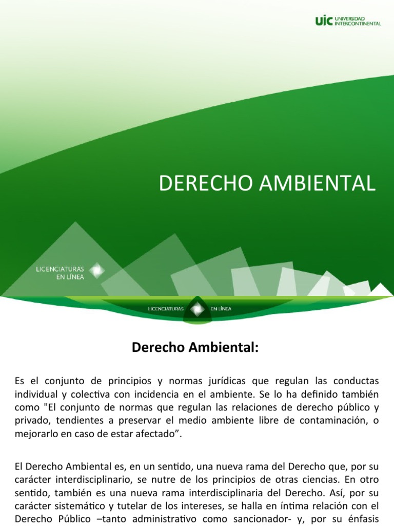 Conceptos Básicos Del Derecho Ambiental | PDF | Ecología | Ecosistema