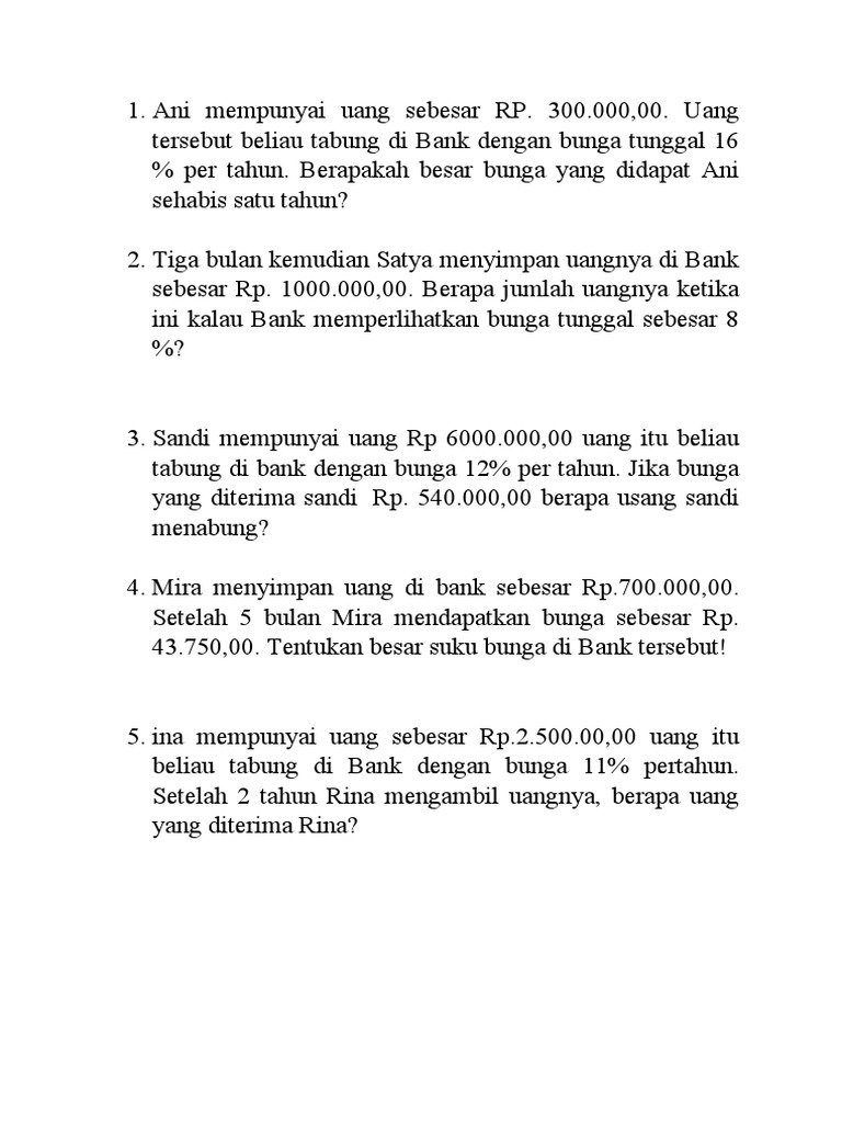 Latihan Soal Pertemuan Keempat Kelas 7 | PDF | Pengelolaan Keuangan & Uang | Ilmu Sosial