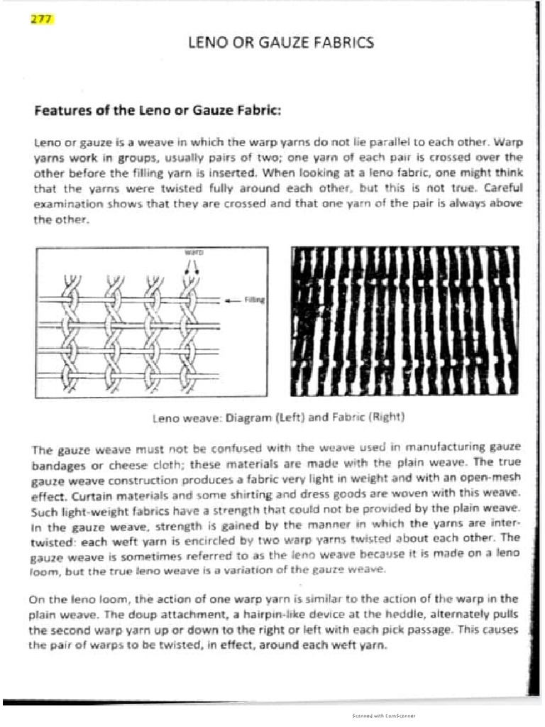 Leno or Gauze Fabric | PDF