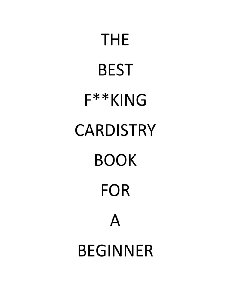 Best Cardistry Book for Beginners | PDF | The Idiot