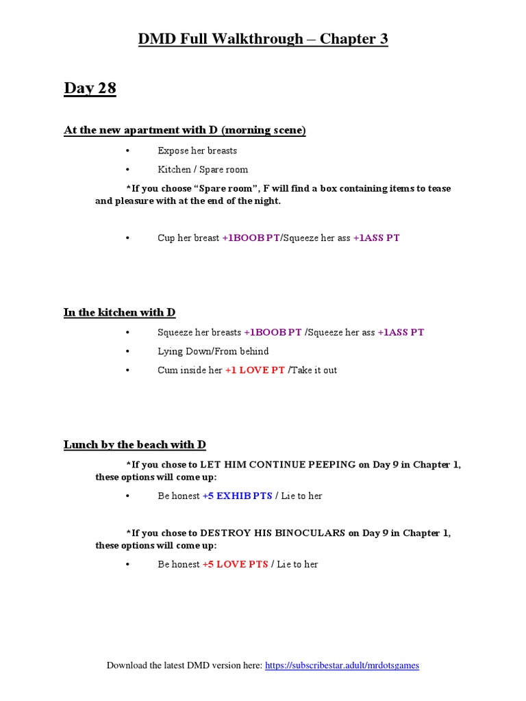 DMD Full Walkthrough - Chapter 3: at The New Apartment With D (Morning ...