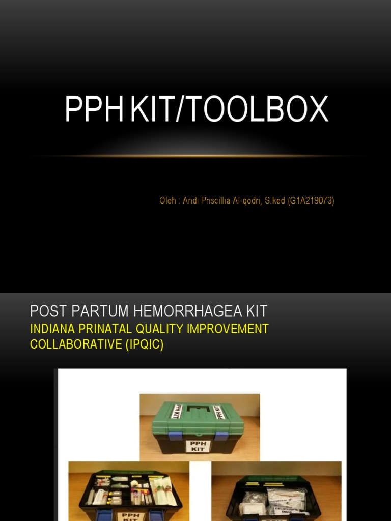 Postpartum Hemorrhage Kit-Toolbox | PDF