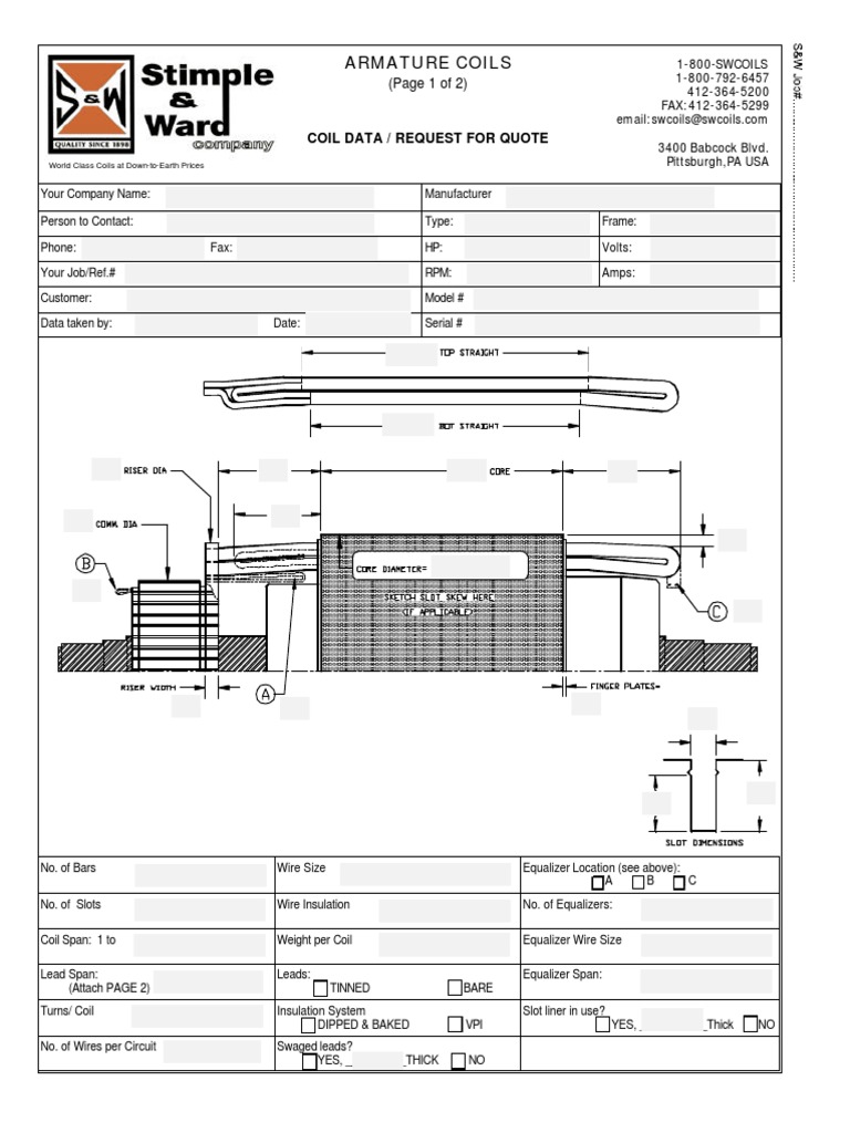 Data Sheet - Armature 1 Form | PDF | Manufactured Goods | Electrical ...