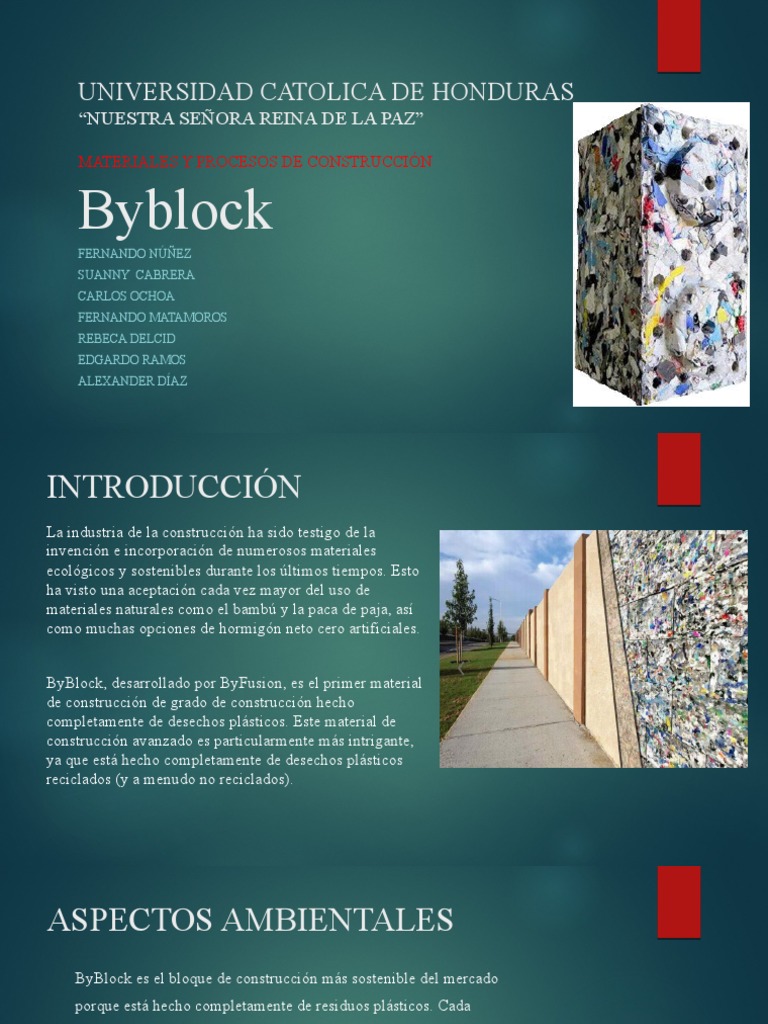 Byblock | PDF | El plastico | Materiales de construcción