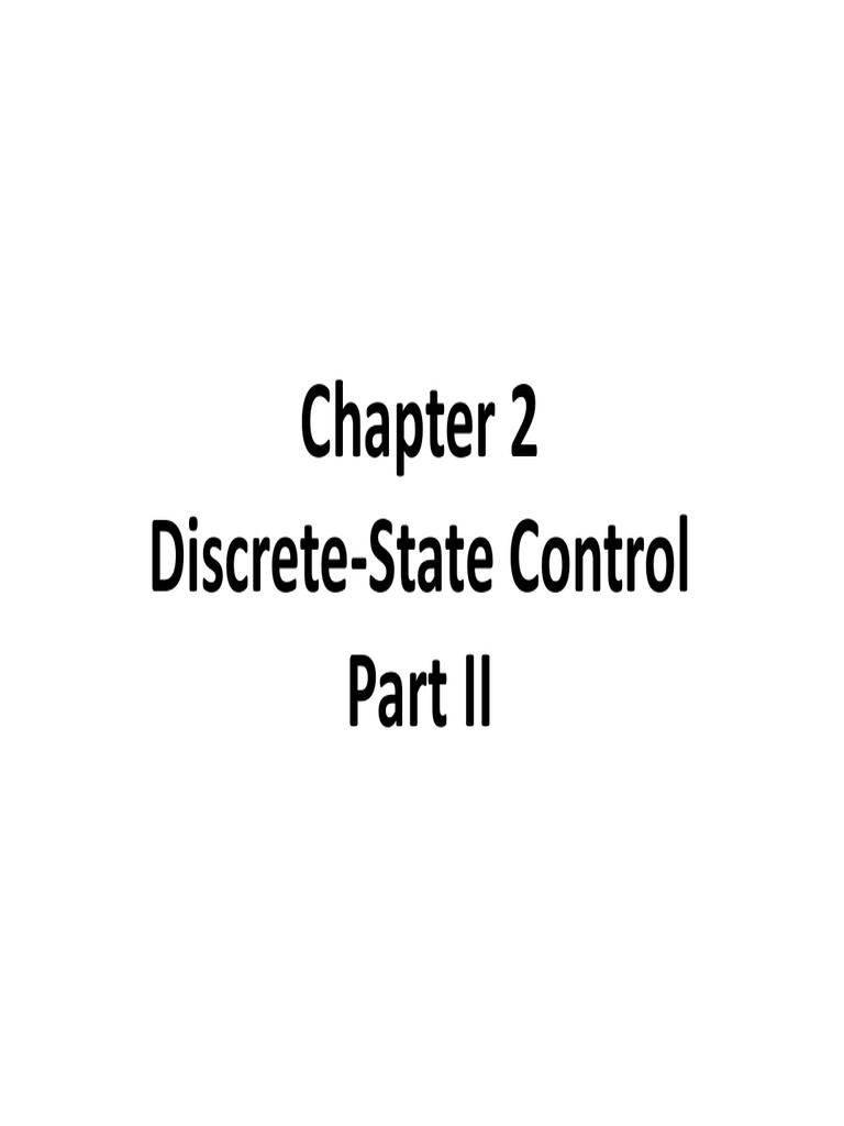 Chapter 2 - Discrete-State Control Part II | PDF | Programmable Logic ...